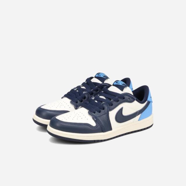 NIKE AIR JORDAN 1 LOW OG PS ナイキ エア ジョーダン 1 レトロ ロー OG PS キッズ 子ども OBSIDIAN/UNIVERSITY BLUE/SAIL ホワイト FQ5436-400