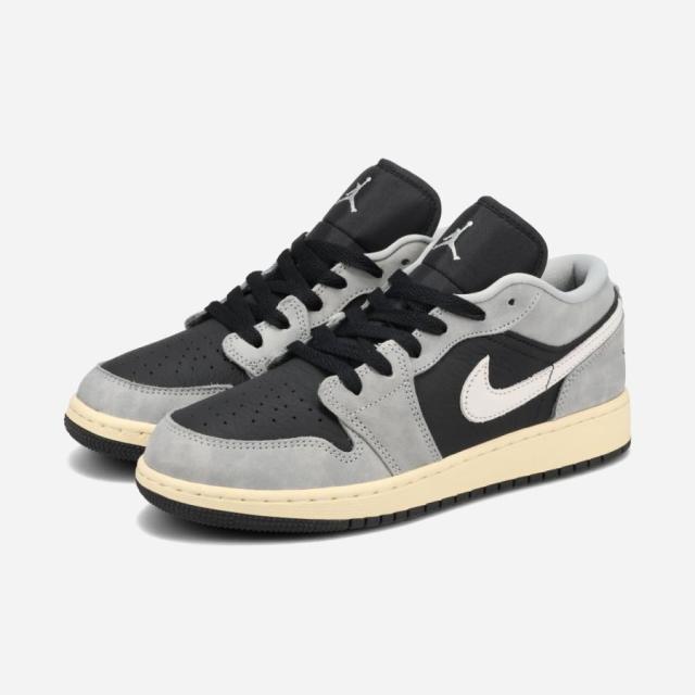 NIKE AIR JORDAN 1 LOW SE GS ナイキ エア ジョーダン 1 ロー SE GS レディース LIGHT SMOKE GREY/SAIL/MUSLIN/BLACK グレー HQ2021-012