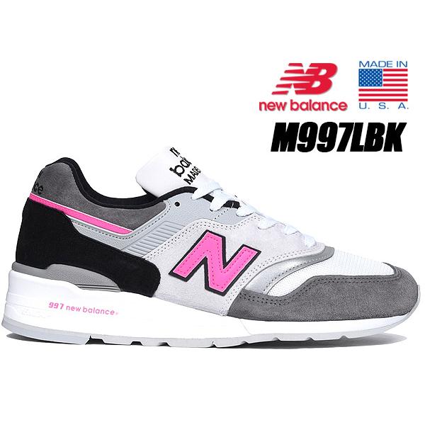 NEW BALANCE M997LBK MADE IN U.S.A. ニューバランス 997 スニーカー NB 997 Dワイズ　グレー ピンク Grey Pink