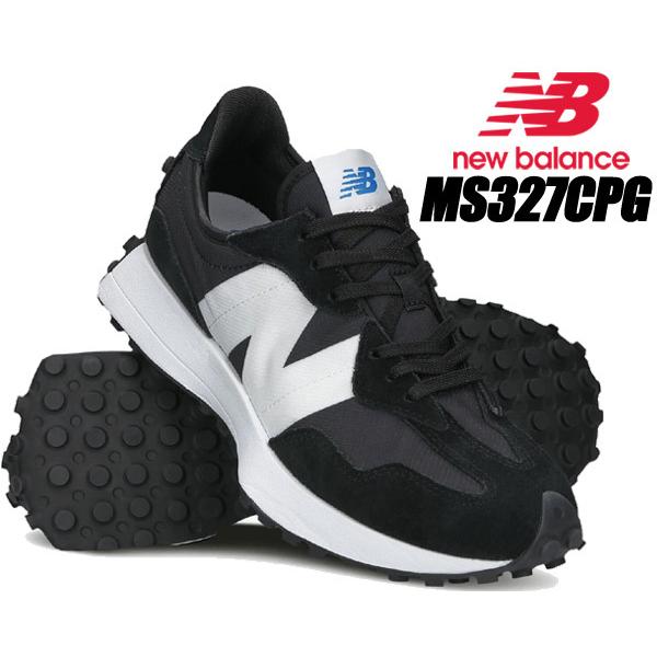 NEW BALANCE MS327CPG BLACK Width D ニューバランス 327 スニーカー ブラック ホワイト レトロランニング メンズ ワイズ D　Made in Vietnam