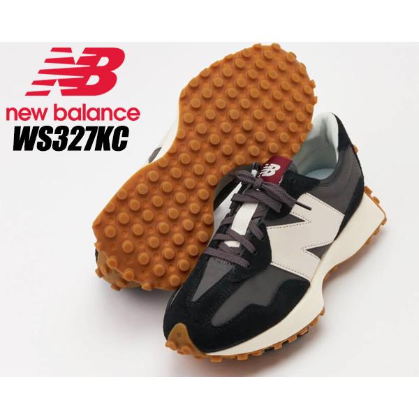 NEW BALANCE WS327KC width B BLACK ニューバランス ウィメンズ 327 レディース スニーカー スエード シンセティックレザー