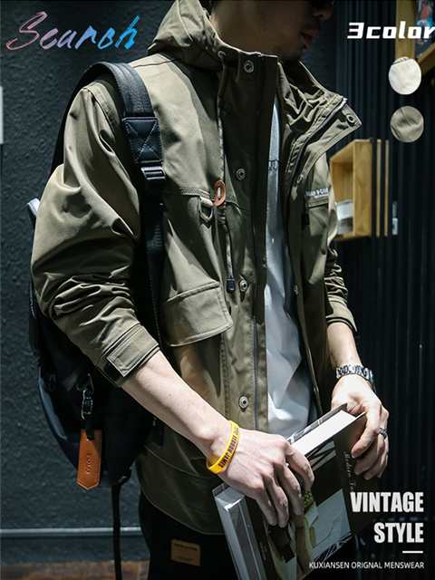 アウター ミリタリージャケット 薄手 厚手 メンズジャケット Search 無地 マウンテンパーカー