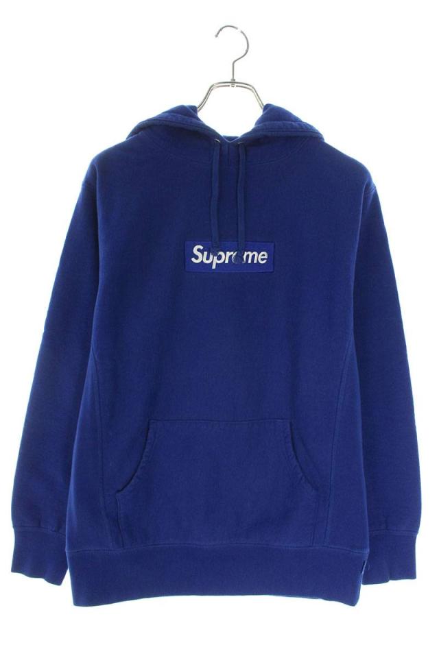 シュプリーム サイズ:M  08AW  Box Logo Pullover  ボックスロゴプルオーバーロイヤルパーカー 中古 SB01