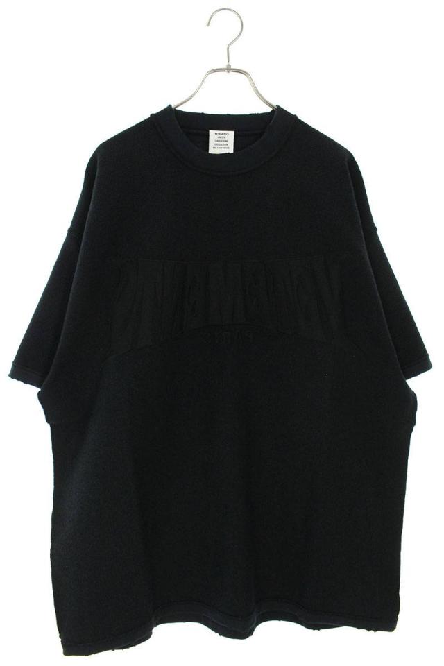 ヴェトモン スウェット 23AW サイズ:XS ダメージ加工インサイドアウト半袖スウェット 中古 BS55