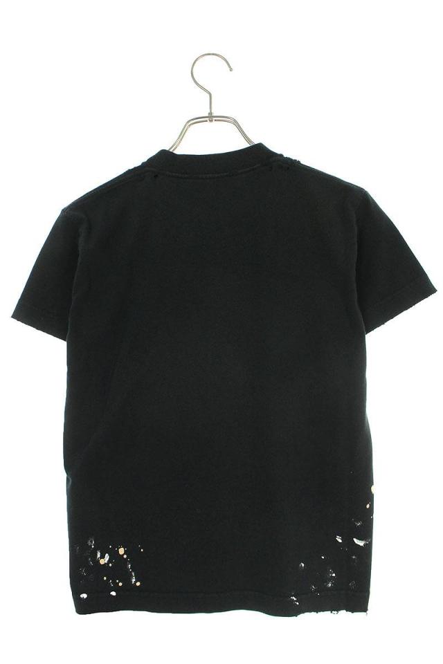 バレンシアガ サイズ:S  612964 TMVH3 ロゴプリントペンキ加工Tシャツ 中古 BS55 バレンシアガ サイズ:S 612964 TMVH3 ロゴプリントペンキ加工Tシャツ