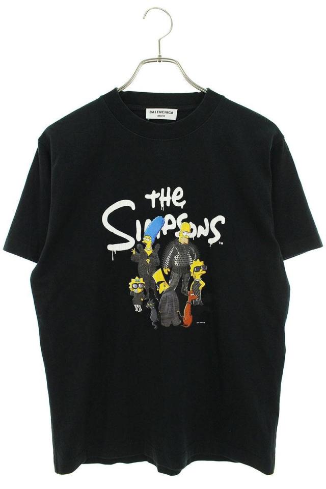 バレンシアガ サイズ:S  22SS  670943 TLVG7 ヴィンテージ加工キャラクタープリントTシャツ 中古 BS55