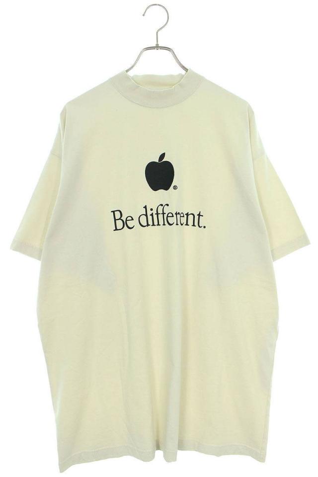バレンシアガ サイズ:2 22AW 712398 TNVB3 Be different刺繍Tシャツ 中古 BS55