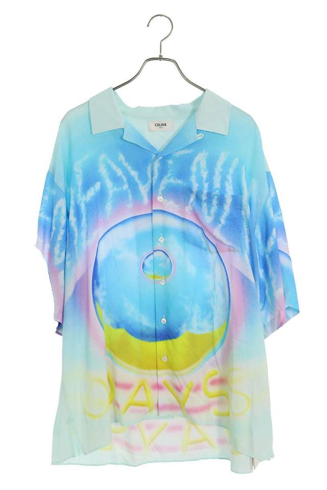 セリーヌバイエディスリマン サイズ:38  22SS  2C517357Q マルチカラー半袖シャツ 新古品 SB01