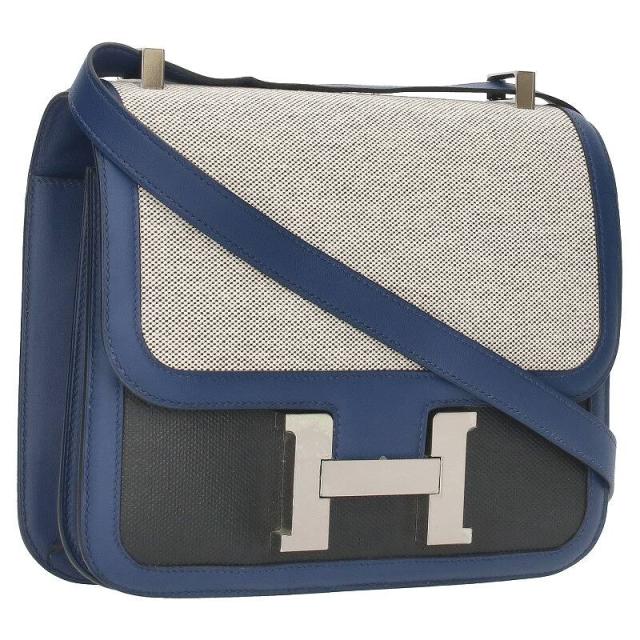 エルメス   コンスタンス3 D刻印 SV金具トワルアッシュレザーショルダーバッグ 中古 GZ11