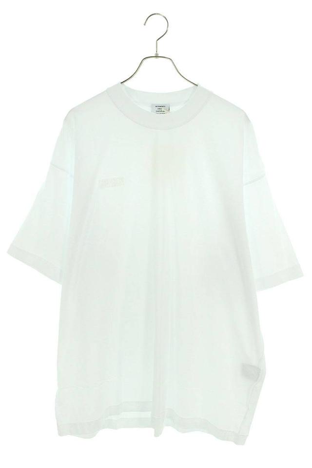 ヴェトモン サイズ:S  24SS  UE64TR600WW WHITE インサイドアウトエンブロイダリーロゴTシャツ 新古品 FK04