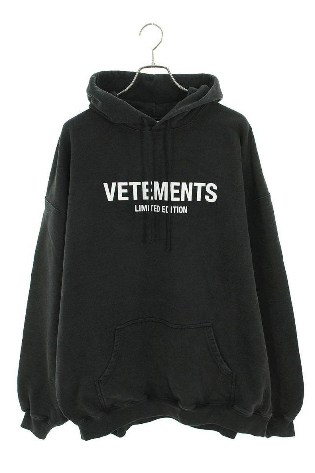 ヴェトモン パーカー 24SS UE64HD600K WASHEDBLACK サイズ:M リミテッドエディションロゴパーカー 新古品 BS55