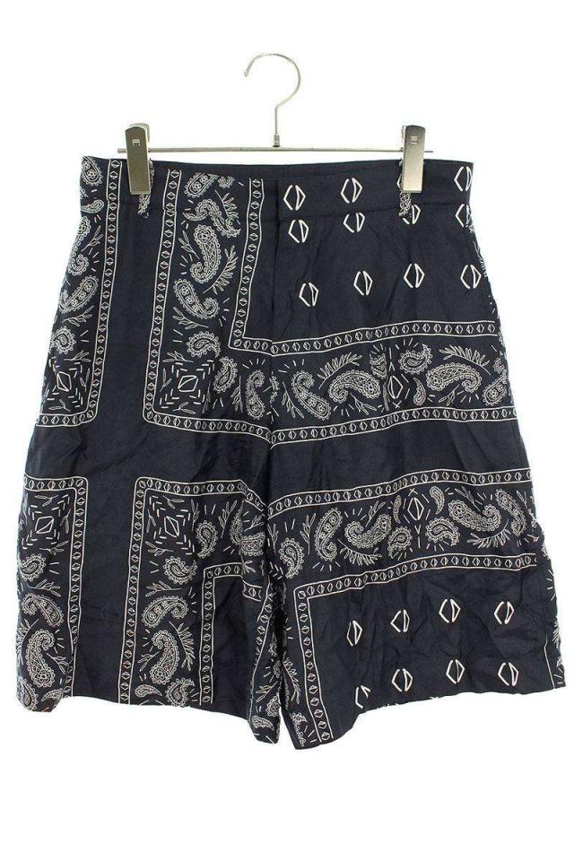 ディオール サイズ:44  013C121A5532 ペイズリー柄シルクショートパンツ 中古 OM10