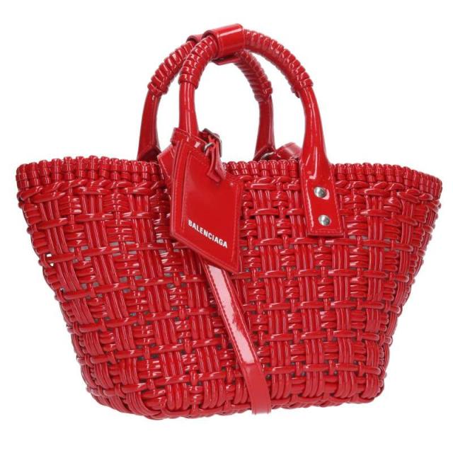 バレンシアガ   671342 ビストロ 2WAYエナメルハンドバッグ 中古 BS99