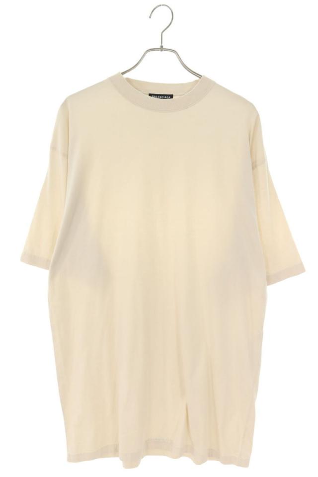 バレンシアガ サイズ:4  22SS  681045 TLVH9 バックロゴエンブロイダリーオーバーサイズTシャツ 中古 OM10