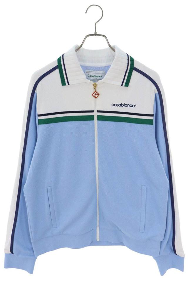 カサブランカ サイズ:M  MPF24JTP256 01 ロゴ刺繍カラー切り替えジップアップジャケット 新古品 SS13 カサブランカ サイズ:L MPF24JTP256 01 ロゴ刺繍カラー切り替えジップ