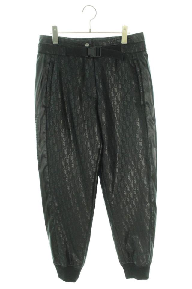 クリスチャンディオール サイズ:38  247P27A2762 オブリーク総柄中綿入りベルト付きロングパンツ 新古品 SB01