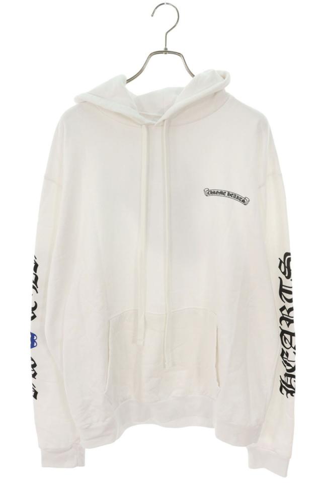 クロムハーツ サイズ:L  SWTSHRT PLVR ローリングストーンズプリントプルオーバーパーカー 中古 NO05