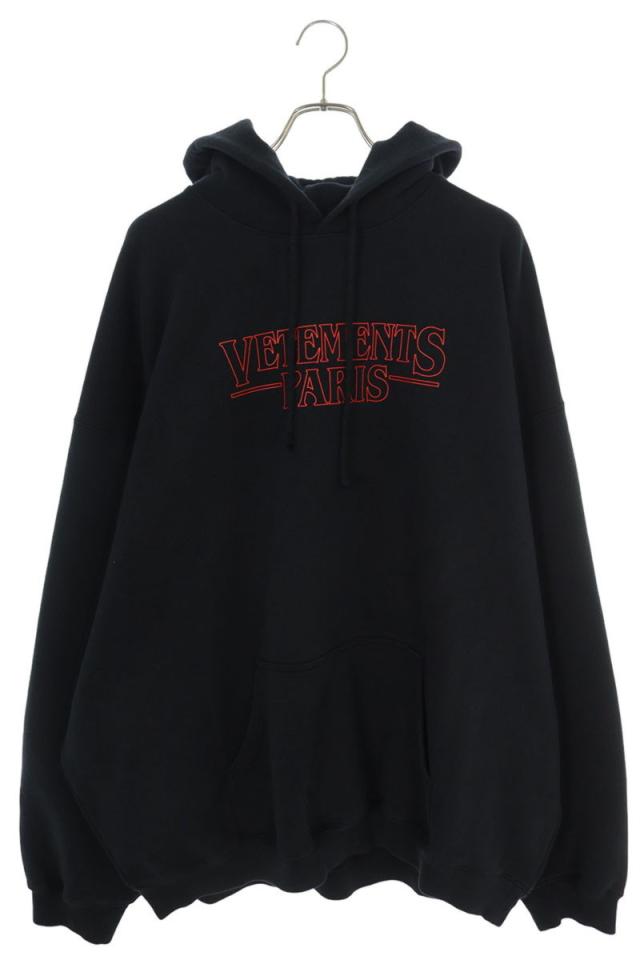 ヴェトモン サイズ:L 24AW UA65HD300B VETEMENTSパリロゴパーカー 新古品 BS55