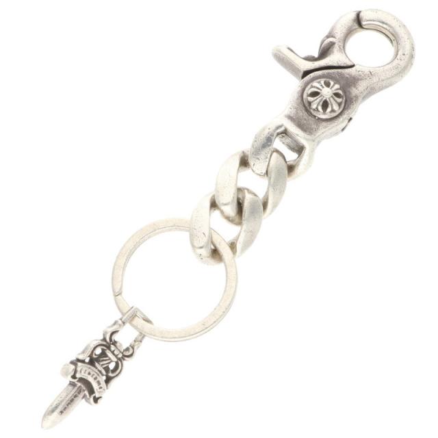 クロムハーツ サイズ:ショート  CLP CHN CLASSIC-S ショートクラシックリンク シルバーキーチェーン 中古 OS06