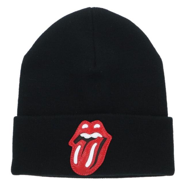 クロムハーツ サイズ:ONE SIZE  WOOL WATCH CAP ウールワッチキャップ リップアンドタンレザーパッチビーニーニットキャップ帽子 中古 SS07