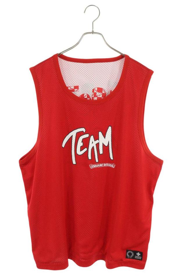 クロムハーツ タンクトップ サイズ:XL MATTYBOY プリントメッシュノースリーブタンクトップ 中古 SS07