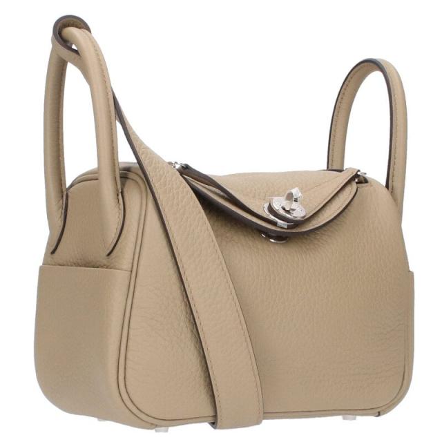 エルメス   リンディ ミニ W刻印 SV金具トリヨンクレマンスレザーショルダーバッグ 中古 GZ11