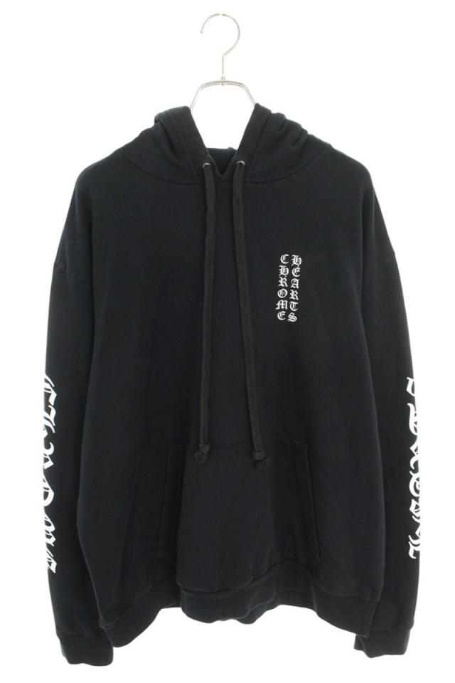 クロムハーツ サイズ:XL  SWTSHRT PLVR アームロゴプリントプルオーバーパーカー 中古 OS06