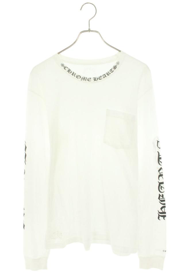 クロムハーツ 長袖カットソー サイズ:L ネックロゴ長袖カットソー 中古 SS07