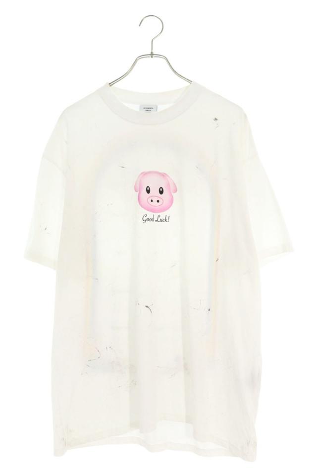 ヴェトモン サイズ:S 18AW UAH19TR317 ラッキーピッグプリントTシャツ 中古 BS55
