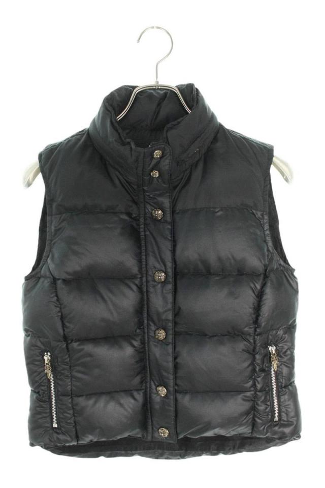 クロムハーツ サイズ:S クロスボールボタンナイロンダウンベスト 中古 SJ02