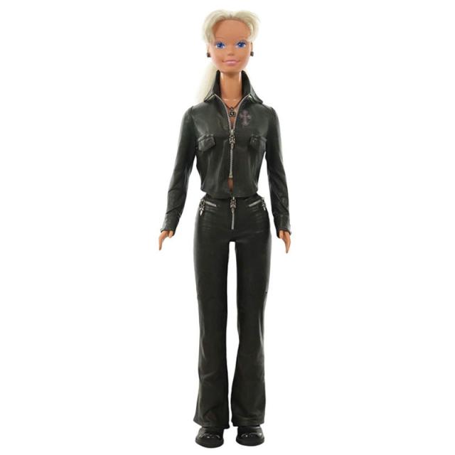 クロムハーツ   BARBIE DOLL レザーセットアップ人形 中古 SS07