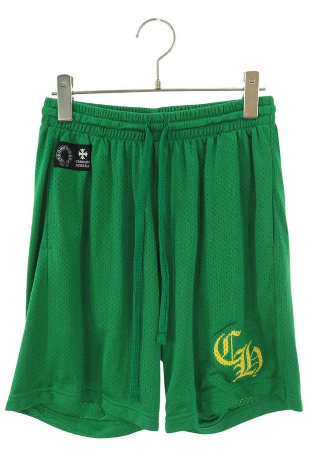 クロムハーツ サイズ:S  MESH VARSITY SHORTS CHプリントメッシュハーフパンツ 中古 SS13