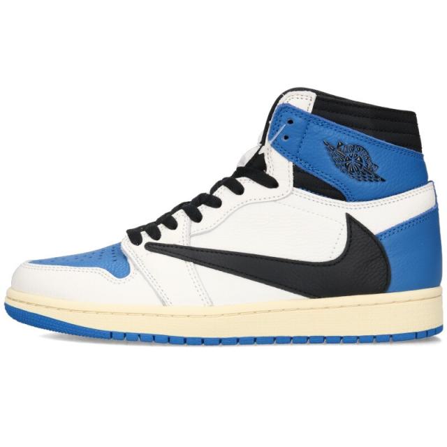 ナイキ  トラヴィススコット サイズ:26.5cm  AIR JORDAN 1 HI OG SP FRAGMENT MILITARY BLUE DH3227-105 エアジョーダン1ハイミリタリーブルースニーカー 中古 BS99