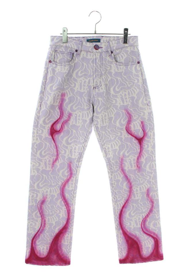 カゼッラマイヤー サイズ:30インチ  Jacquard Flame Denim Pants ジャガード フレイムデニムパンツ 中古 SB01
