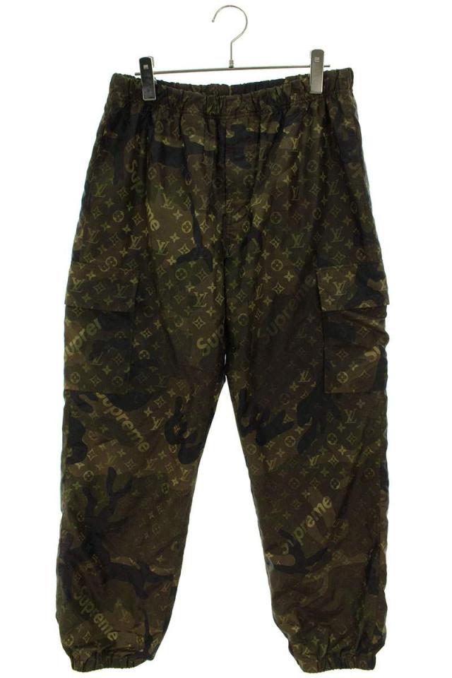 シュプリーム ルイヴィトン サイズ:40  LV Nylon Track Pant モノグラムロゴナイロントラックロングパンツ 中古 OM10
