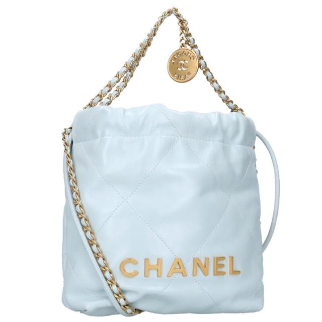 シャネル   CHANEL22 レザーキルティングチェーンショルダーバッグ 中古 SS13