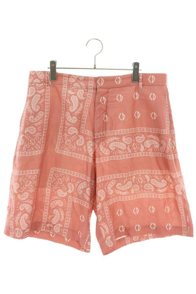 ディオール サイズ:52 013C121B5532 ペイズリー柄シルクハーフパンツ 中古 BS55