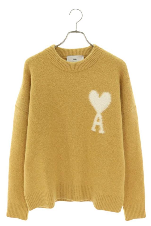アミアレクサンドルマテュッシ サイズ:M  24AW  UKS025 KN0032 724 ハートAファーステッチアルパカ混ニットセーター 新古品 OM10