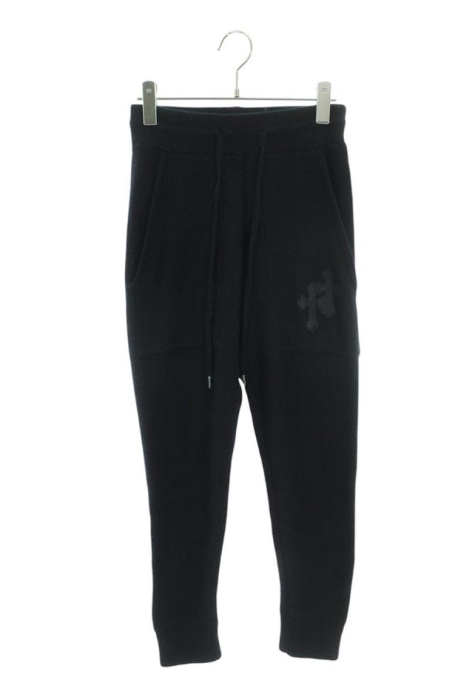 クロムハーツ サイズ:S クロスパッチ付きカシミアニットロングパンツ 中古 OS06