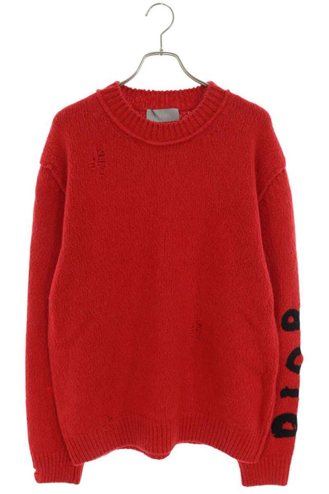 ディオール サイズ:L  24SS  413M651AT742 OTANI WORKSHOPロゴカシミアニット 中古 OM10