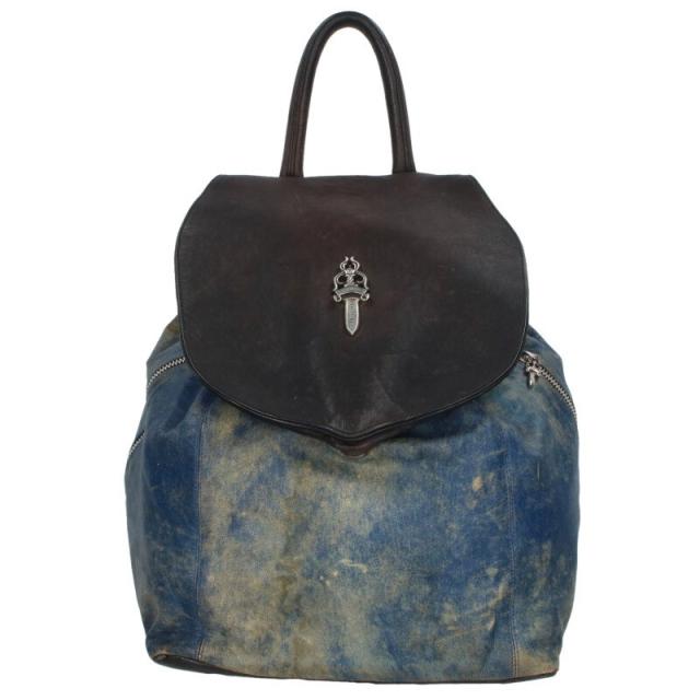クロムハーツ   IGGY BAG イギー ダラージダガー付きレザーバックパック 中古 SJ02