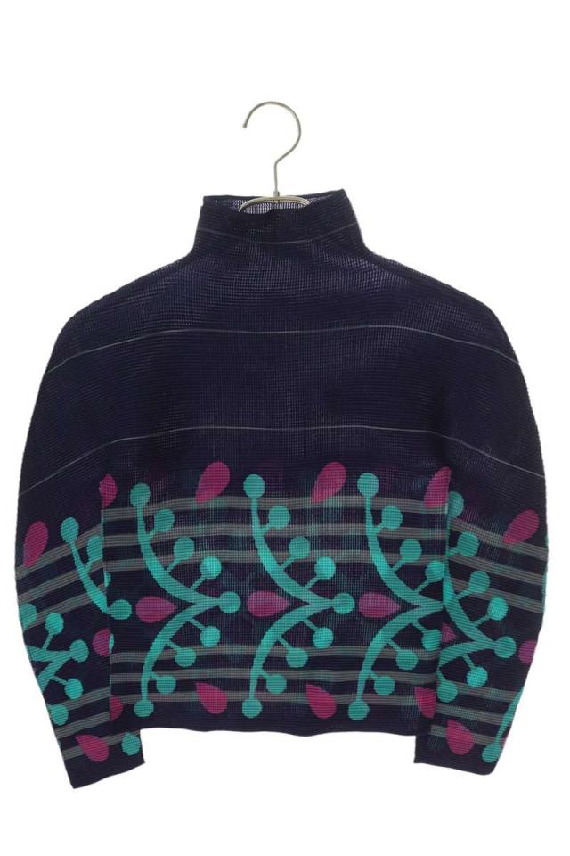 ミー/イッセイミヤケ   MI23FJ421 総柄プリーツ長袖カットソー 中古 BS99