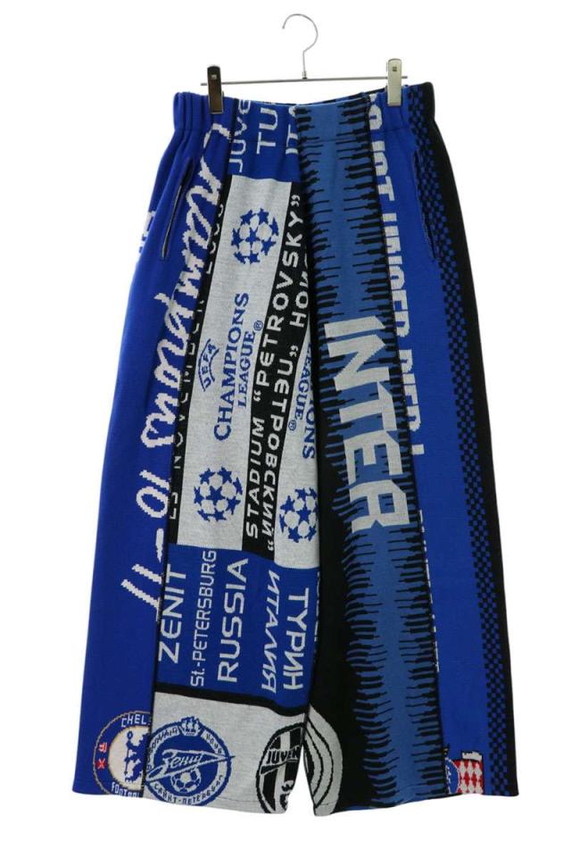 プロトタイプス サイズ:L/XL  FOOTBALL SCARF PANTS フットボールスカーフニットワイドロングパンツ 中古 SB01