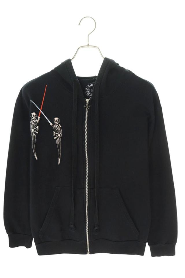 クロムハーツ サイズ:M  SWTSHRT HD ZIP バックFOTIプリントジップアップパーカー 中古 SJ02