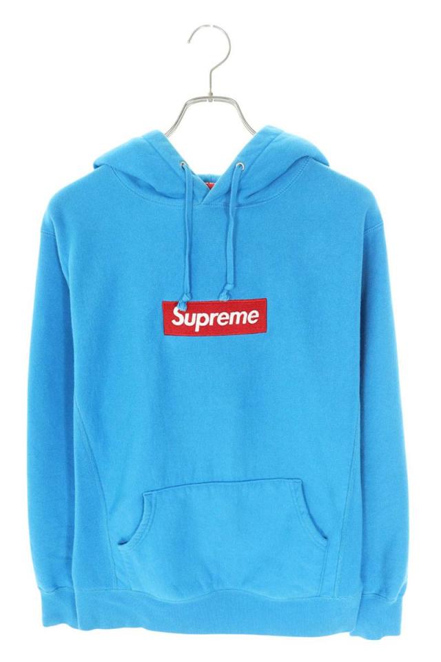 シュプリーム サイズ:M  Box Logo Pullover Turquoise Teal ボックスロゴプルオーバーターコイズティールパーカー 中古 OM10