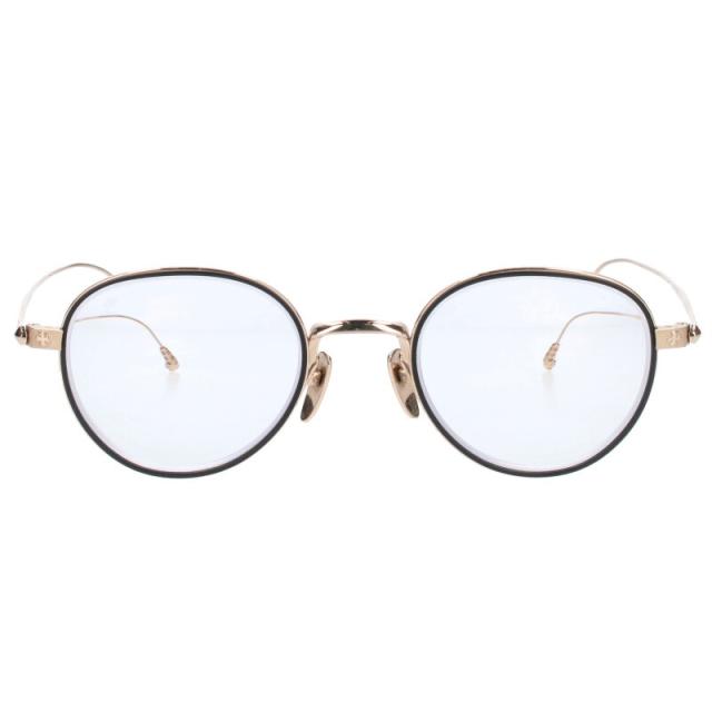 クロムハーツ サイズ:49□22-150  BONE PRONE IV 18K CHプラステンプルメタルフレームサングラス 中古 SJ02