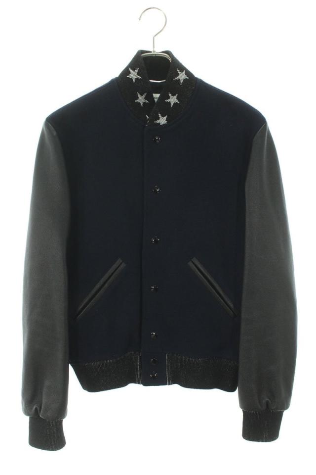 サンローランパリ サイズ:44  テディ 455208 Y180W レザートリムスタジャンブルゾン 中古 SB01