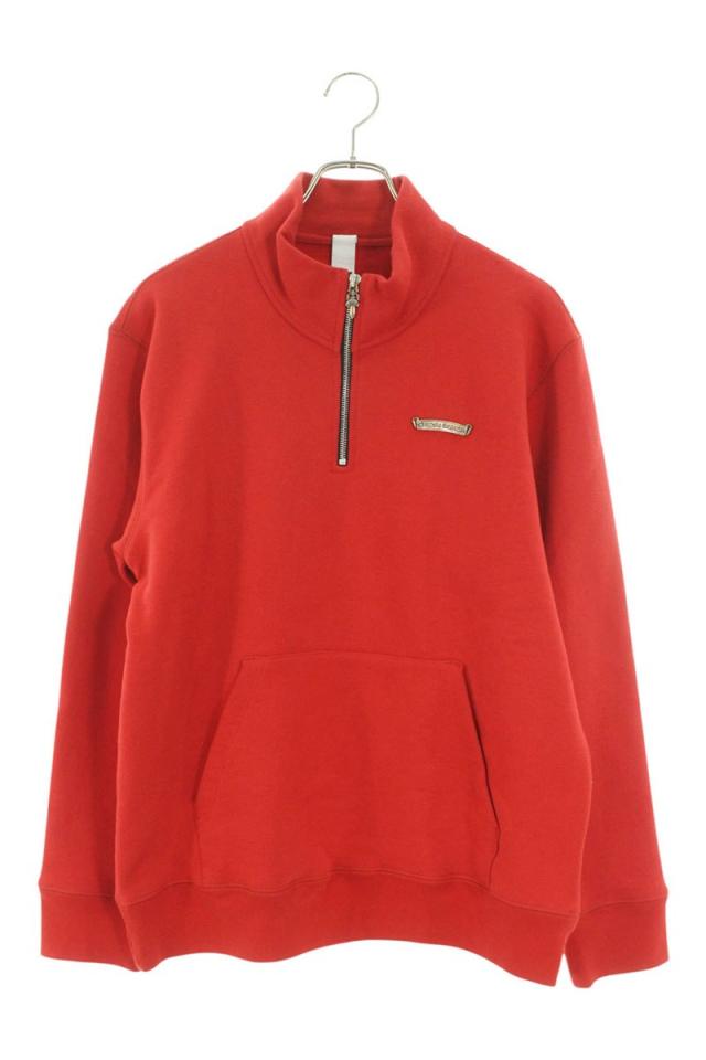 クロムハーツ サイズ:M  U SAILIN ON 1 2 ZP ラベル付きトリプルクロスハーフジップスウェット 中古 SJ02