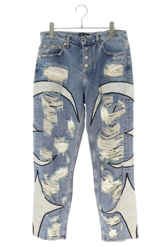 サグクラブ サイズ:1  TC24PT2101 ダメージ加工トライバルデニムパンツ 中古 SB01