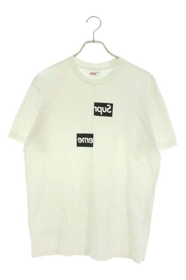 シュプリーム  コムデギャルソンシャツ サイズ:S  18AW  Split Box Logo Tee スプリットボックスロゴTシャツ 中古 SB01